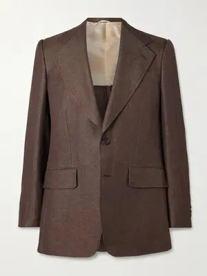 Husbands Wool And Linen-blend Twill Suit Jacket