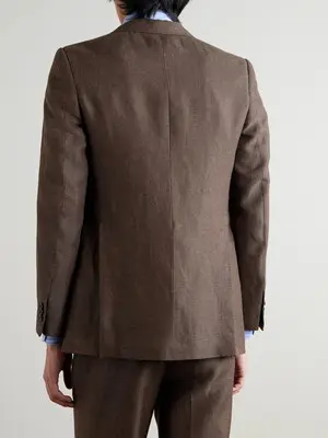 Husbands Wool And Linen-blend Twill Suit Jacket