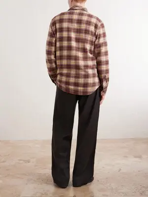 GOD'S TRUE CASHMERE Saffron Checked Cashmere Shirt