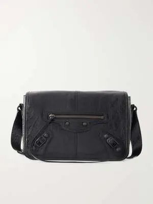 Balenciaga Le City Flap Small Arena Textured-leather Messenger Bag