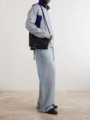 Balenciaga Le City Flap Small Arena Textured-leather Messenger Bag
