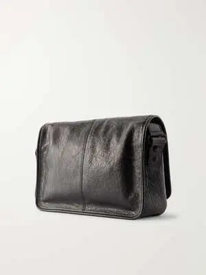 Balenciaga Le City Flap Small Arena Textured-leather Messenger Bag