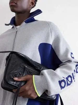 Balenciaga Le City Flap Small Arena Textured-leather Messenger Bag
