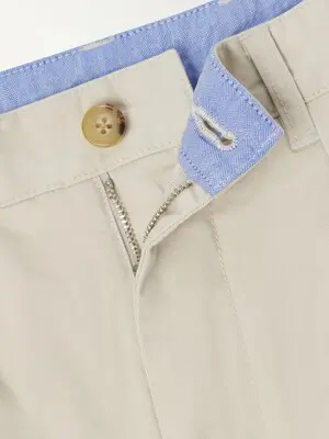 BEAMS Two-pleat Tapered Cotton-blend Twill Trousers