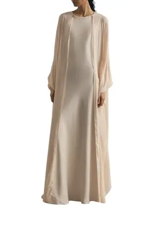 REISS Flora Maxi Dress & Wrap Set - Cream