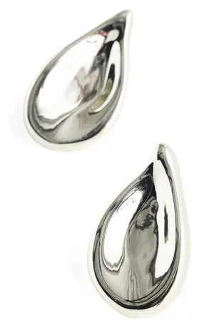 Madewell Droplet Stud Earrings - Warm Silver