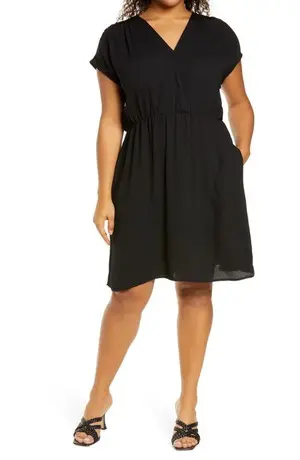 Halogen Faux Wrap Dress