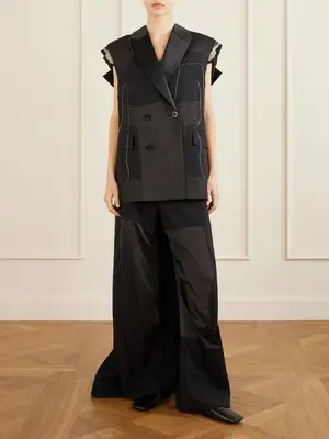 Sacai Wool Organza Vest