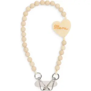 SOLAR ECLIPSE Mama Heart Bracelet Phone Chain - Cream