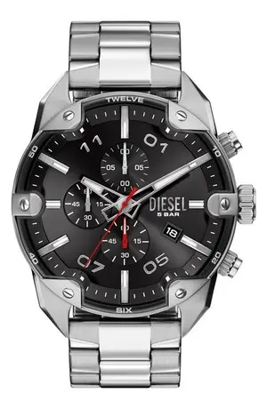 DIESEL® Chronograph Bracelet Watch - Black/silver