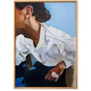 PAPER COLLECTIVE Blue / White The I Met At A Bar Art Print 50x70 Cm - Blue/white