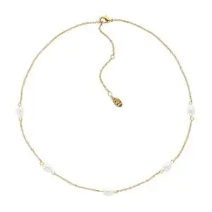 EMMA HOLLAND JEWELLERY Baroque Pearl And Gold Chain Necklace - Gold/white