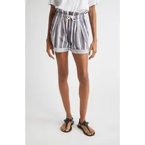 Isabel Marant Nirma Stripe Shorts - Ecru/blue