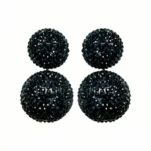 PINAR OZEVLAT Crystallised Bon Bon Earrings - Black