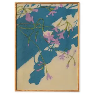 PAPER COLLECTIVE Blue / Pink Bouquet In Copenhagen Art Print 50x70 Cm - Blue/pink