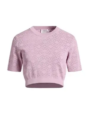 Givenchy Pointelle Knit Cropped Sweater - Pink