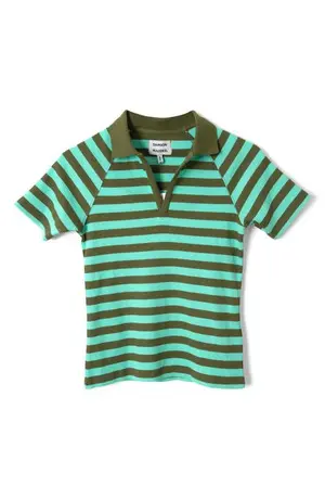 DAMSON MADDER Delphi Stripe Polo Shirt