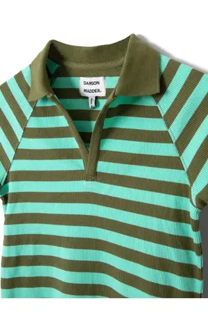 DAMSON MADDER Delphi Stripe Polo Shirt