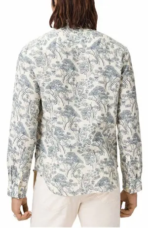 John Varvatos Ross Slim Fit Linen Button-up Shirt