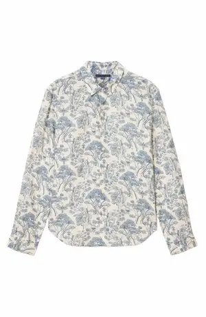 John Varvatos Ross Slim Fit Linen Button-up Shirt