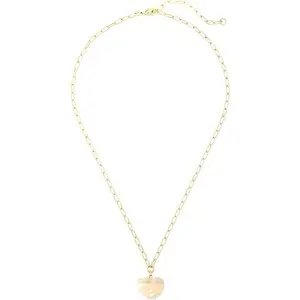 MACHETE Midi Heart Pendant Necklace - White Shell