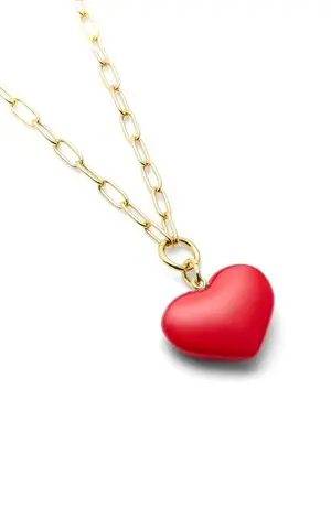 MACHETE Mini Heart Pendant Necklace - Ruby