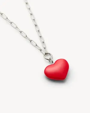 MACHETE Mini Heart Pendant Necklace - Ruby