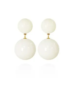 SAULE LABEL Sonia Classic Earrings - Creme