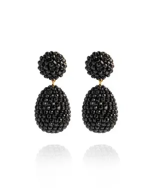 SAULE LABEL Clio Dangle Earrings - Black Dusk