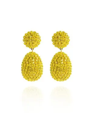 SAULE LABEL Clio Dangle Earrings - Citrine Flame