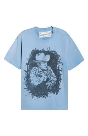 ONE OF THESE DAYS Best In The West Graphic T-shirt - Light Blue