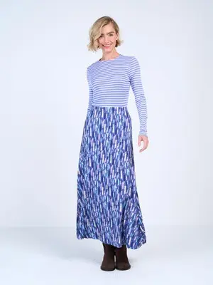 KETTLEWELL High Waisted Printed Maxi Skirt - Summer Dash
