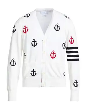 Thom Browne Cardigan Cotton - White