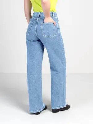 KETTLEWELL Darla Wide Leg High-waisted Jeans