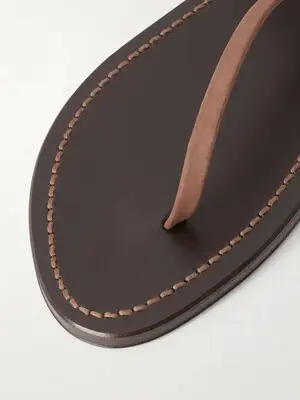 K.JACQUES Vassili Nubuck Thong Sandals - Brown