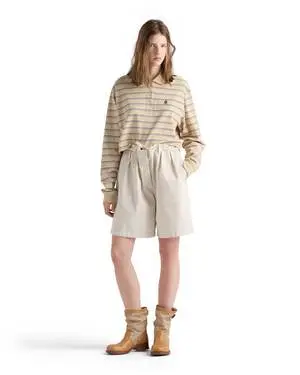 Prada Gabardine Bermuda Shorts - Natural