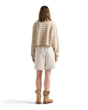 Prada Gabardine Bermuda Shorts - Natural
