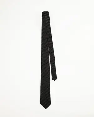 KNOTTERY & CO Pinstriped Silk Jacquard Neck Tie