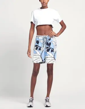 TWINSET Poplin Floral-print Shorts - Blue