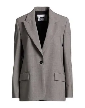 MSGM Single-breasted Blazer In Virgin Wool