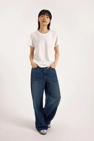 BRODIE CASHMERE Boxy Crew Neck T-shirt - White