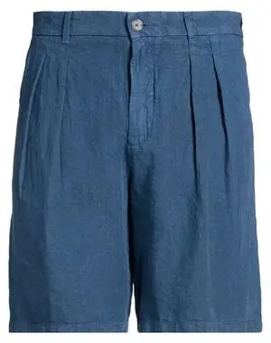 120% Lino Linen Casual Shorts - Navy
