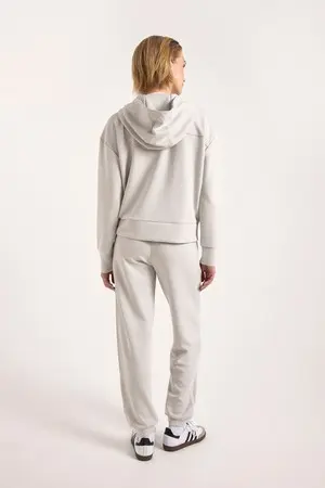 BRODIE CASHMERE Patch Pocket Jersey Full Zip Hoodie - Antarctcia