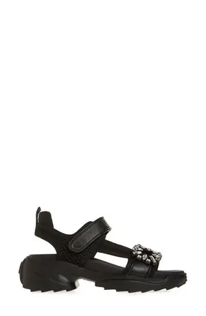 ROGER VIVIER Viv' On The Run Sandal - Nero