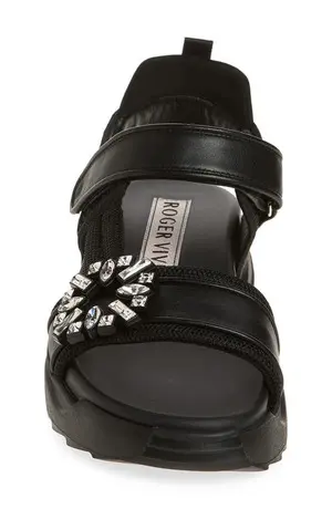 ROGER VIVIER Viv' On The Run Sandal - Nero