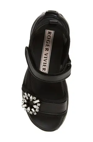 ROGER VIVIER Viv' On The Run Sandal - Nero