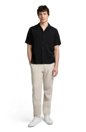 Onia Tencel Convertible Vacation Shirt - Black