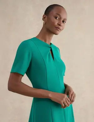 HOBBS LONDON Ariela Twist Detail Midi Dress - Meadowgreen