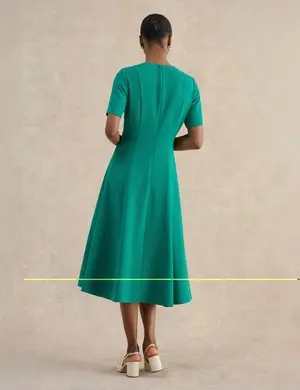 HOBBS LONDON Ariela Twist Detail Midi Dress - Meadowgreen