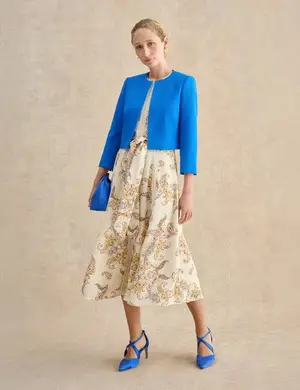 HOBBS LONDON Elize Cropped Jacket - Azure Blue
